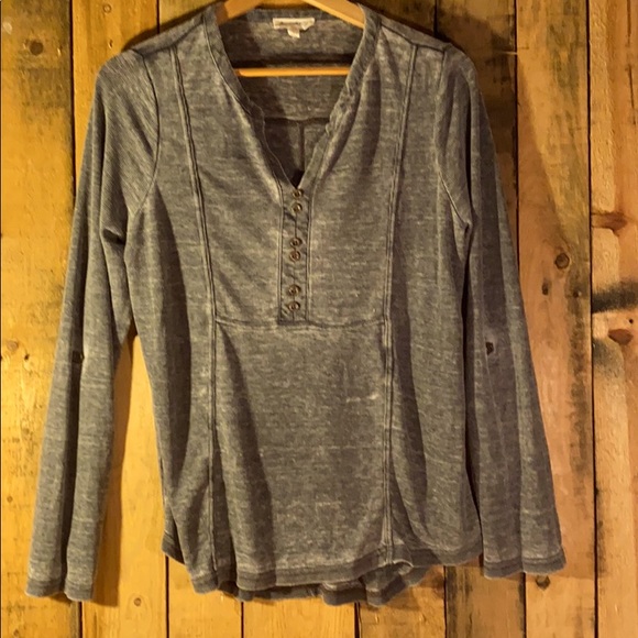 Jane and Delancey | Tops | Euc Jane Delancey Thermal Blue Grey Top ...
